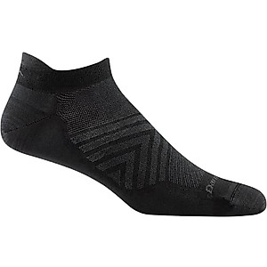 Darn Tough Men's Run No Show Tab Ultra-Lightweight Running Sock (Style 1033) - Black, Large