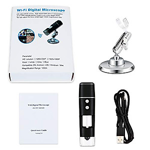 Digital Microscope USB Microscope Camera 1080P 2.0 MP Zoom Magnification Microscope 50X to 1000X Handheld Portable Microscope, Stand for Android, iPhone, Tablet, Windows, Mac