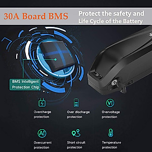 Ebike Battery 52V 13AH for 1000W 750W 500W Motor, Electric Bike Lithium Battery Pack for bafang, AW, ebike Conversion kit