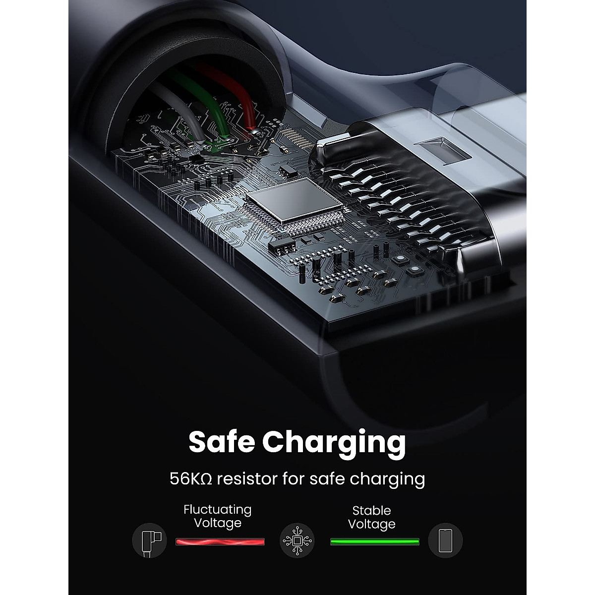 UGREEN USB A to USB C Cable, Right Angle USB C Cable 2 Pack Nylon Braided Fast Charging Cable Compatible for Samsung S22 Note20 Z Flip Z Fold, iPad Mini 6 Air 5,PS5, Switch, etc. 3.3FT+6.6FT