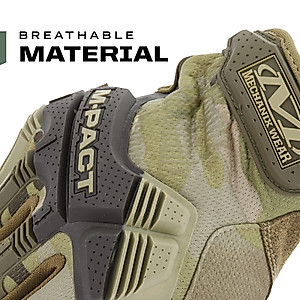 Mechanix Wear: M-Pact Tactical Gloves with Secure Fit, Touchscreen Capable Safety Gloves for Men, Work Gloves with Impact Protection and Vibration Absorption (Camouflage - MultiCam, Large)