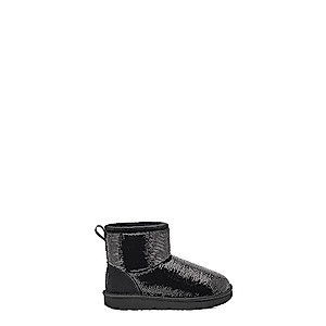 UGG Unisex-Child Classic Mini Mirror Ball Boot, Black, 2 Little Kid