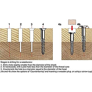 #10 x 3", (25 pcs), Stainless Flat Head Phillips Wood Screw, 18-8 (304) Stainless Steel Screws by Persberg P100-89