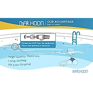 MAKHOON 9-100-3008 Replacement for Polaris 360 UWF Wall Connector Complete w/Black Relief Valve Part 9-100-3008