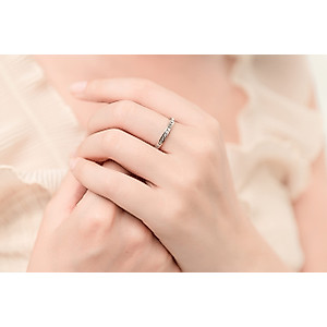 Women's Stainless Steel (316L) Stackable Band Ring, 2mm Wide, Full Eternity Ring. Cubic Zirconia (CZ) Wedding Band Ring, Size 5-10, Channel Setting