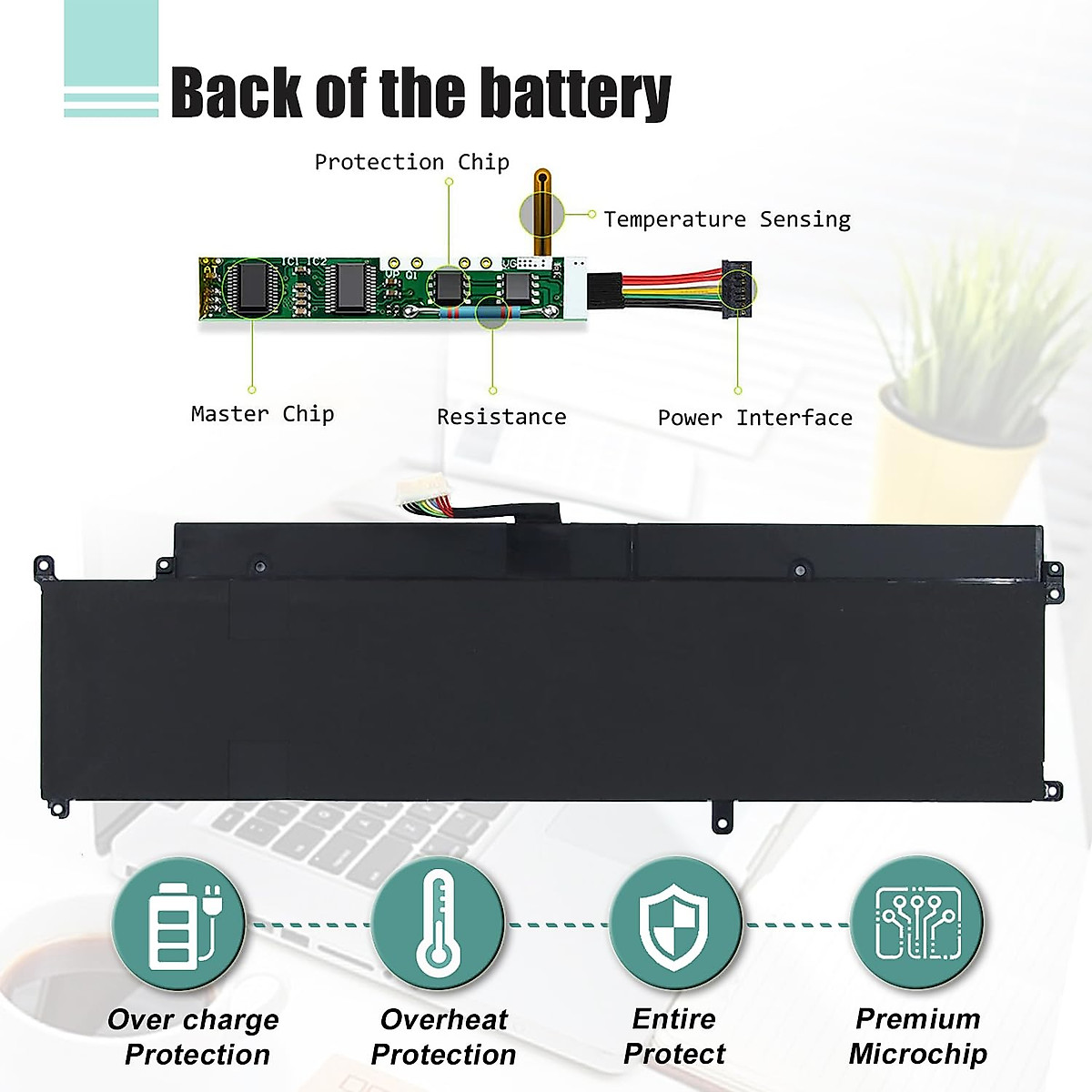 BOWEIRUI XCNR3 Laptop Battery Compatible with Dell Latitude 13 7370 Ultrabook Series WY7CG MH25J P63NY N3KPR G7X14 0G7X14
