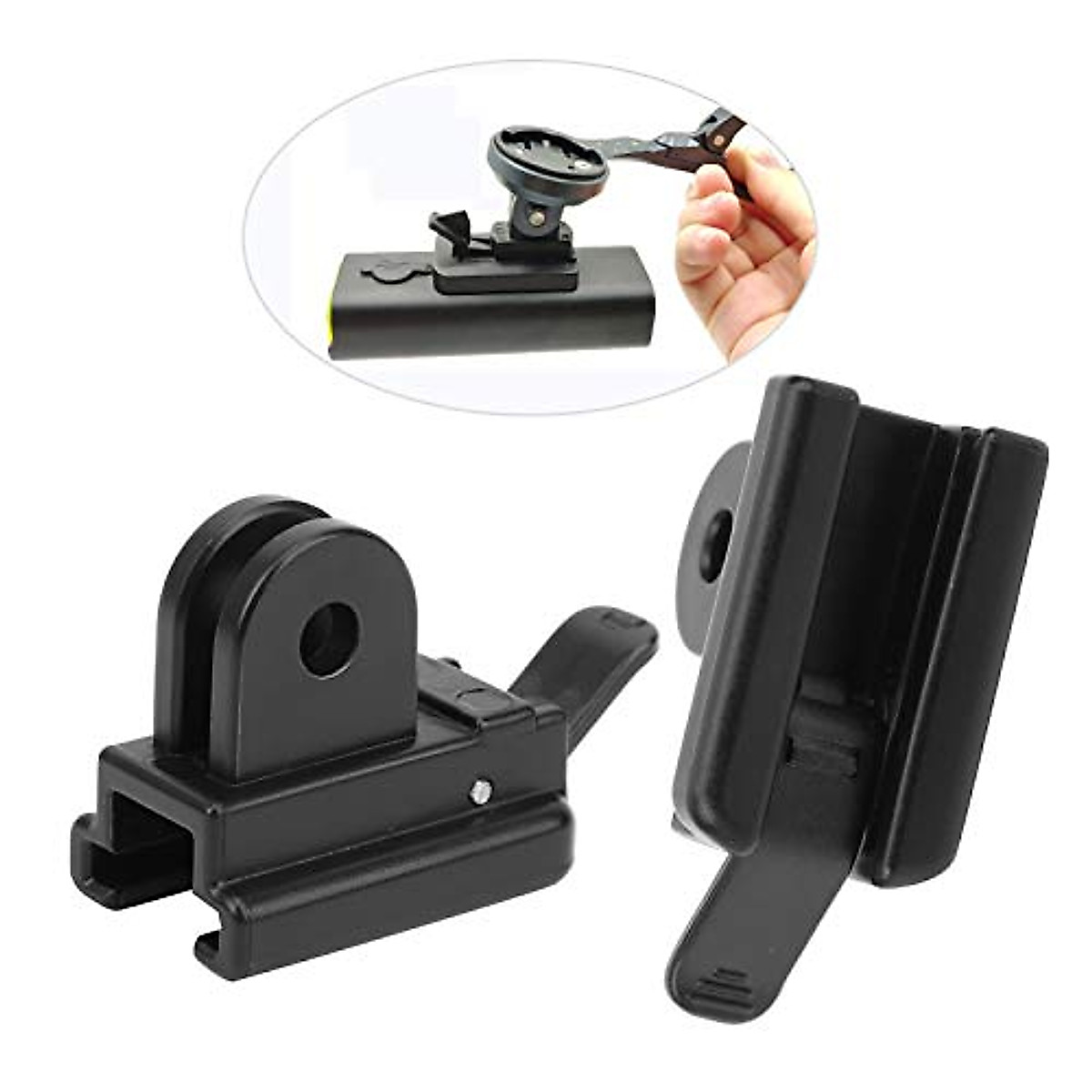 Esenlong 2pcs Bike Light Holder Adapter Bicycle Flashlight Mount Cycling Front Lamp Bracket for headlight on the port of the computer extension.