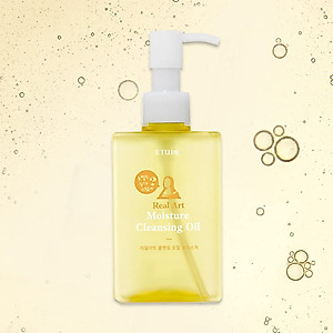 ETUDE HOUSE Real Art Cleansing Oil Moisture 185ml | Moist type cleansing oil effective for removing dead skin cells, cleansing away makeup residue and old skin cells