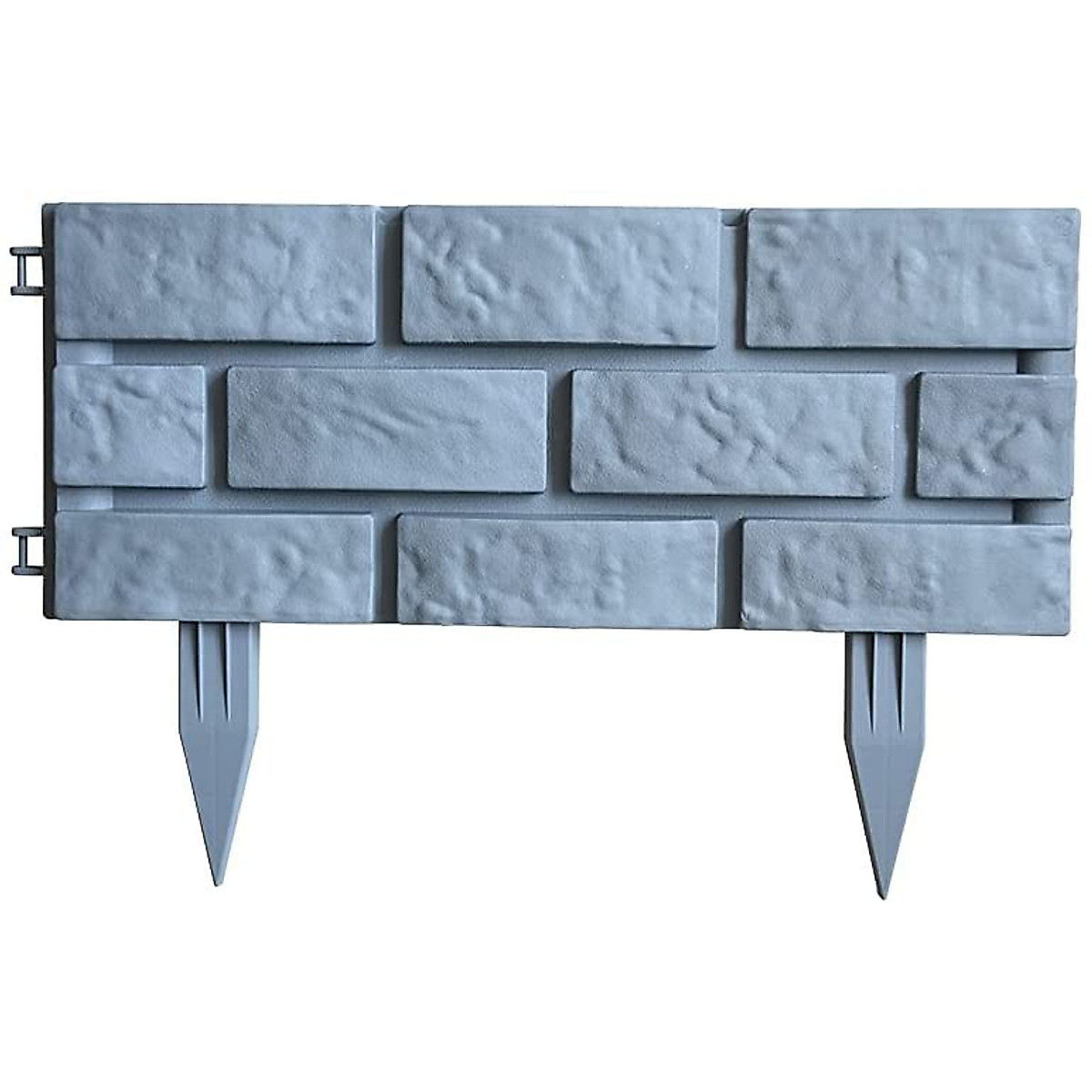Ram® 8 X Grey Brick Effect Garden Lawn Edging Grey Lawn Border Stone Effect 5M METRE