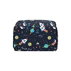 Yeshop Personalized Diaper Backpack Space Planet Rocket Multi Function Diaper Bag Travel Daypack Nursing Nappy Bag