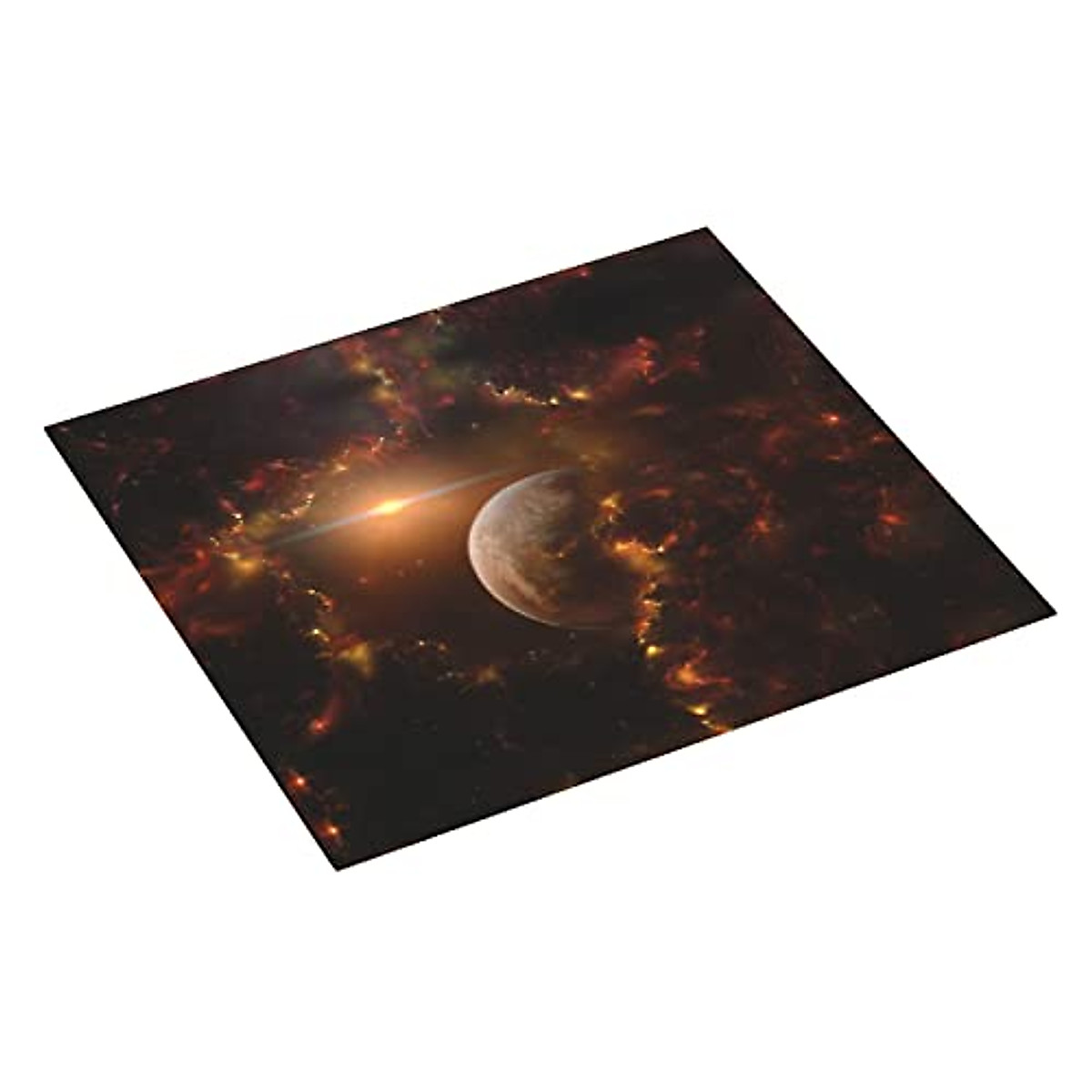 Galaxy Space Planet Printed Drying Mat For Kitchen Ultra Absorbent Microfiber Dishes Drainer Mats Non-Slip Silicone Quick Dry Pad - 18 X 16inch