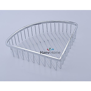 HANEABTH Stainless Steel Wall Mount Corner Shower Caddy for Bathroom, Polished Chrome