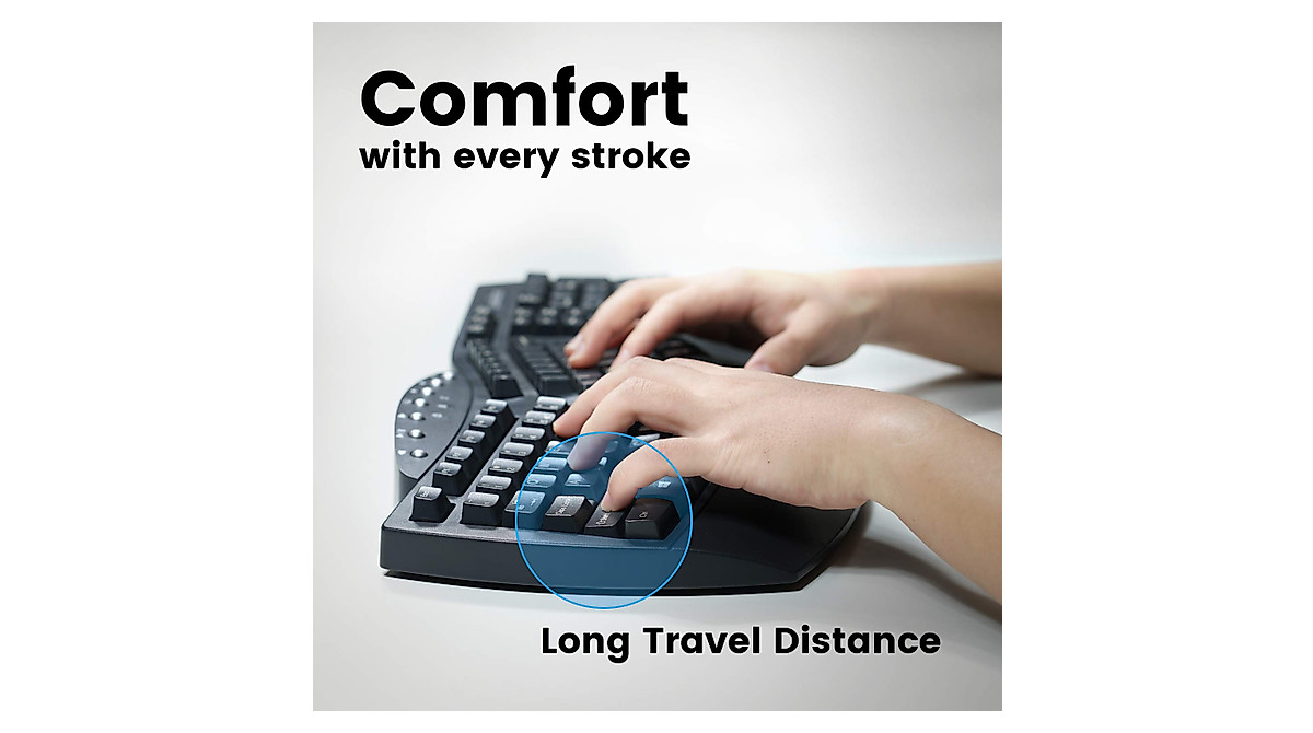 Perixx Periboard-612B Wireless Ergonomic Split Keyboard with Dual Mode ...