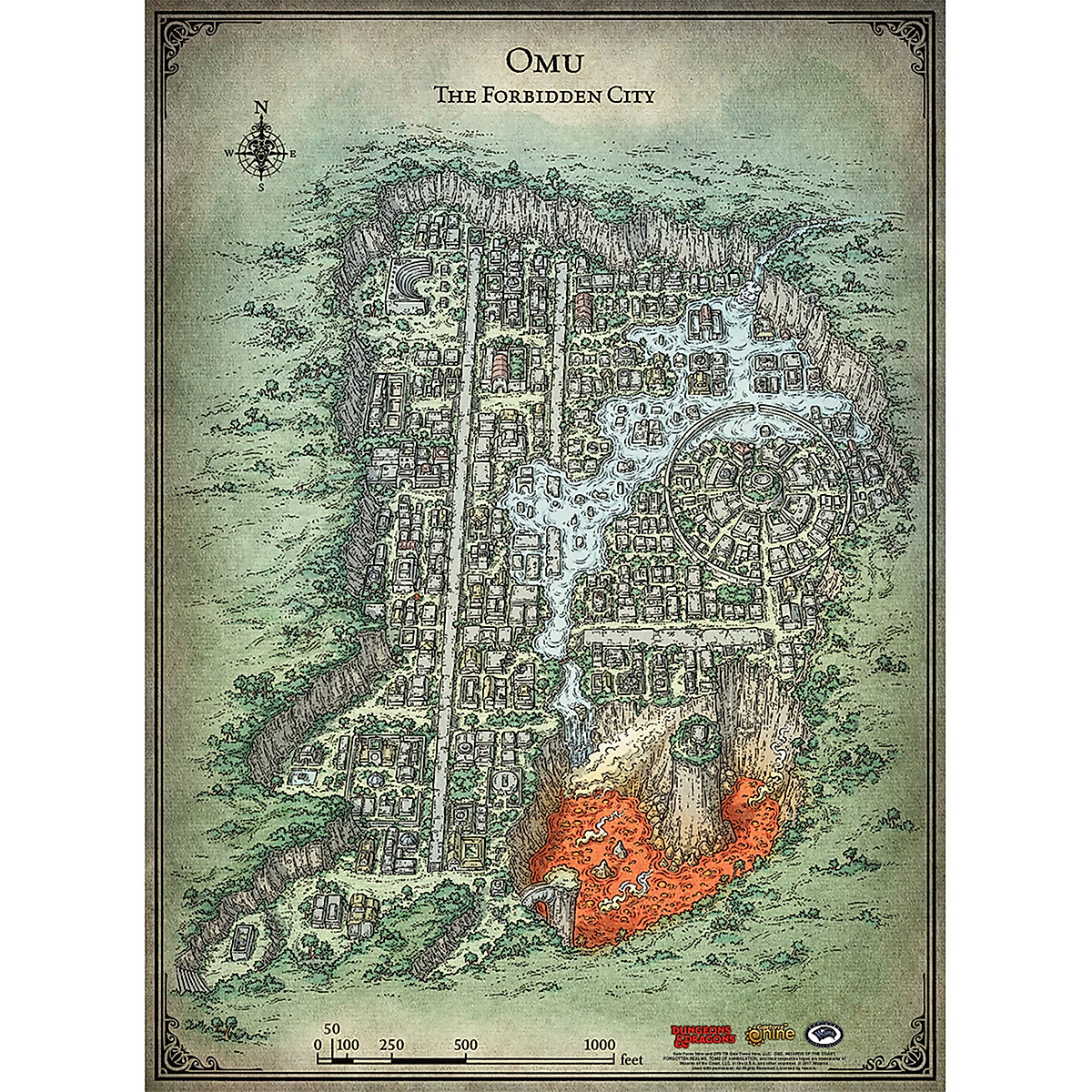 Gale Force Nine Dungeon & Dragons Tomb of Annihilation Map Set (4-Maps), Multicolor