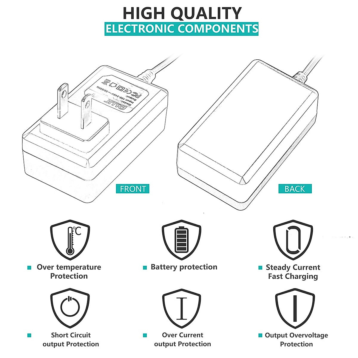 PwrON 6.6 FT Long 9V AC to DC Power Adapter Charger for Schwinn CY41-0900500 Bike Elliptical Trainer Power Supply