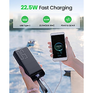 Morfec Power Bank Fast Charging 50000mAh - 22.5W Portable Charger USB C Quick Charge with 4 Outputs & 3 Inputs LED Display Huge Capacity External Battery Pack for iPhone, Samsung, iPad etc