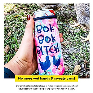 Lit Handlers Slim Can Holder - 12 oz Tall Can Sleeve for Slim Drinks - Neoprene Material Insulated Beverage Cooler & Cover - Machine Washable, Tear Resistant, Reusable Drink Insulator Sleeve for Beach