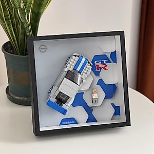 iLuane Display Wallboard for Lego Speed Champions 2 Fast 2 Furious Nissan Skyline GT-R (R34) 76917 Race Car Toy, Adult Collectibles Wall Mount, Home or Office Décor (No Car Included)