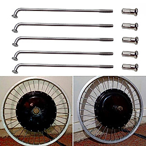 QIYUANMENGYI Bicycle Spokes Bicycle Spokes with Nipples 36Pcs 12G 60-305mm Electric Bicycle E-Bike Wheel Tire Steel Spokes Bike Parts Cycling Accessories (Color : 80mm)