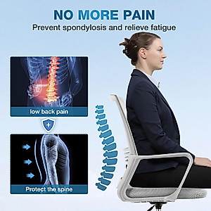 Ergonomic Drafting Chair, Tall Office Chair with Adjustable Foot Ring, Standing Desk Chair with Lumbar Support Counter Height Chair with Wheels, Grey