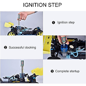 Globact RC Nitro Starter Glow Plug Igniter Charger Tools Fuel Bottle Combo for Redcat HSP Nitro Powered 1/8 1/10 RC Car