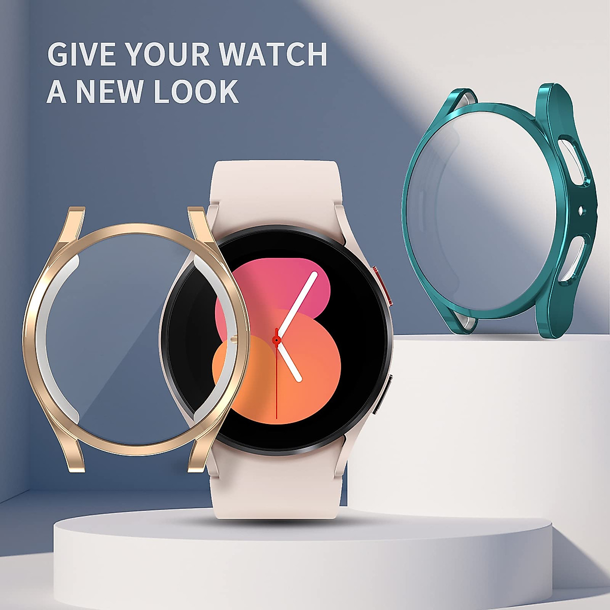 RICHONE [10 Pack] Compatible with Samsung Galaxy Watch FE 4/5 40mm Screen Protector Case, Full Protection Cover Soft TPU Bumper Frame Accessories (10 Colors, Galaxy Watch 5/4 FE 40 mm)