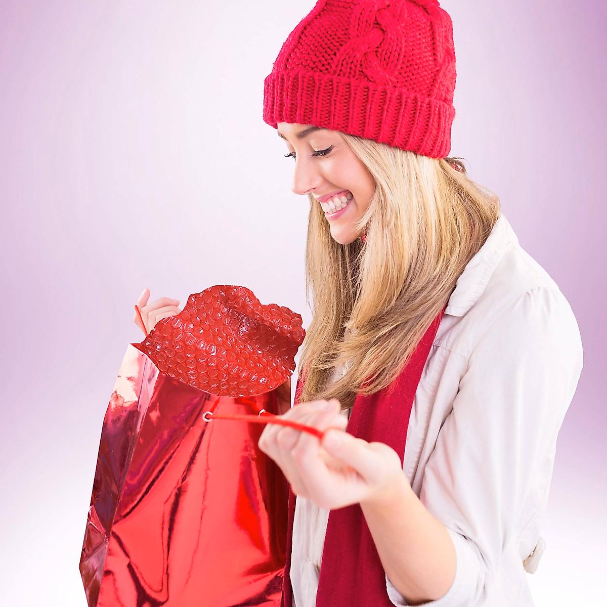 Color Bubble Protective Packaging Rolls - 3/16" (12" Wide x 30' Length, Red)