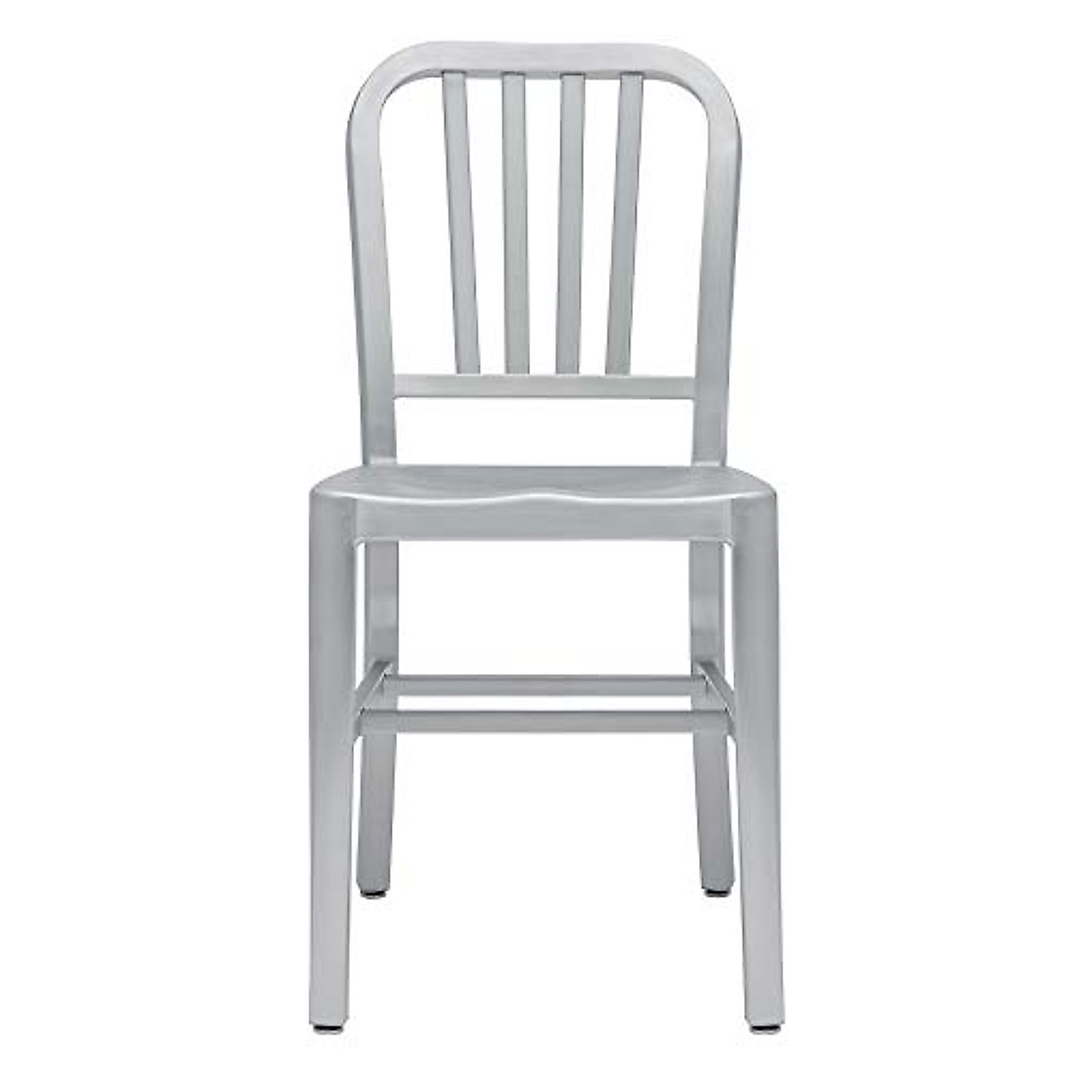 Laura Davidson Furniture Set of 2 Bryant Side Chairs for Dining & Office- Commercial Grade and Lightweight with Arm Rest, Made of Aluminum, Aluminum