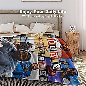 Marcusays Best American Rapper Ke-vin Singer Ga-TES Throw Blanket, Plush Microfiber Blankets and Throws for All Seasons, Lightweight Air Condition Blanket 40"x50"