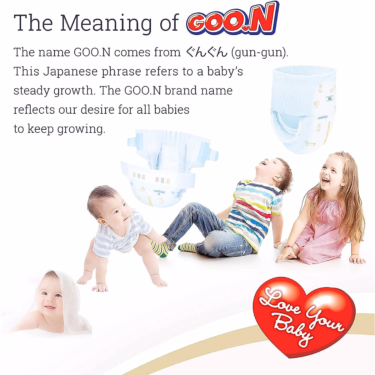 GOO.N Plus+ Diapers S Size (up to 18 lb) Unisex 1-Pack 70 Count Tape Straps Sensitive Skin, Made in Japan