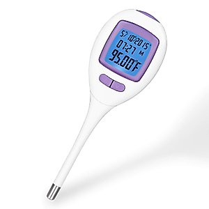 Digital Basal Thermometer for Ovulation Tracking, +/-0.09F Accuracy,60 Days of Memory for Easily Tracking Ovulation, Alarm Clock Alert, Switchable Celsius/Fahrenheit