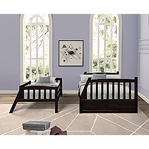 FIQHOME Twin Over Full Bunk Bed with Two Storage Drawers, Solid Wood Bunk Bed for Kids,Teens, Adults,Convertible to 2 Separated Beds, Espresso