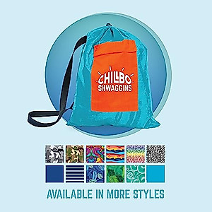 Chillbo Shwaggins Inflatable Couch – Cool Inflatable Chair. Upgrade Your Camping Accessories. Easy Setup is Perfect for Hiking Gear, Beach Chair and Music Festivals. (Cyan + Orange)