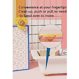 Yaroelrd 4 self-Adhesive casters, Mini Universal Wheels, Stainless Steel 360-degree Rotating Mobile Universal Wheels, Suitable for cabinets/Drawers/Trash cans/Storage Boxes (Yellow) (A-059)