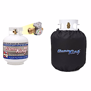 Flame King 20 lb Propane Tank Cylinder Bundle with Cover