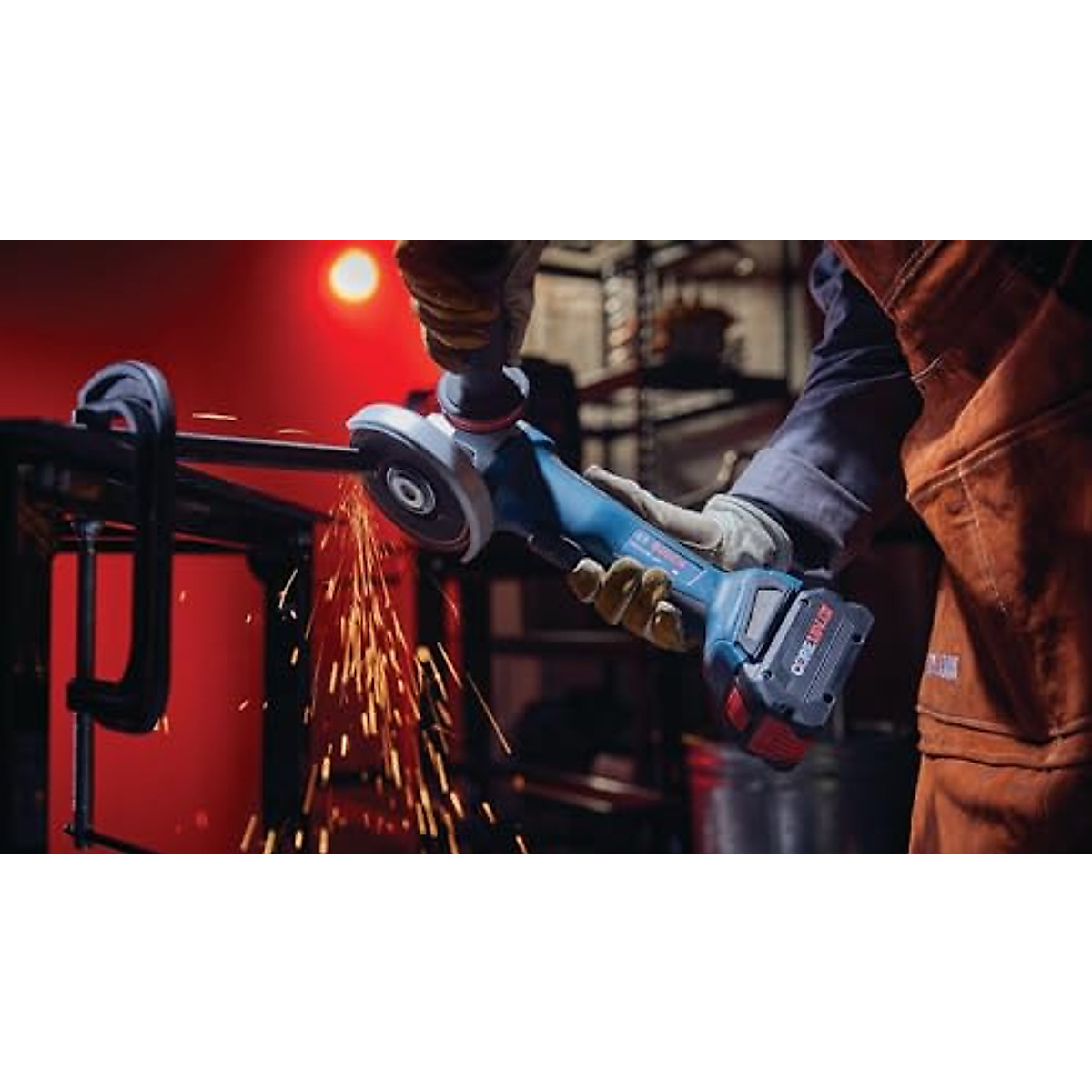 BOSCH GWS18V-10PB14 18V Brushless 4-1/2 – 5 In. Angle Grinder Kit with Paddle Switch and (1) CORE18V® 8 Ah High Power Battery