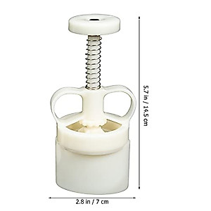 Happyyami 1 Set Hand Pressure Biscuit Mold - autumn mold mooncake cutter stamp cake molds cookie mooncake molder cupcake jelly mooncake tool mooncake shaper white plastic child mousse candy