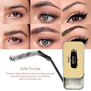 Ownest Eyebrow Styling Soap Kit, Long Lasting Waterproof Smudge Proof Pomade for Natural Brows, 3D Feathery Brows Makeup Balm