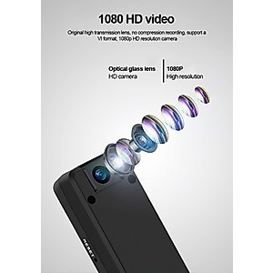 Hidden Spy Camera Mini Body WiFi Camera Wireless Pen Security Nanny Cam,Home Security Dog Camera Indoor Outdoor Camera, App Remote View Loop 180° Rotation Built-in Battery Camera no WiFi Needed