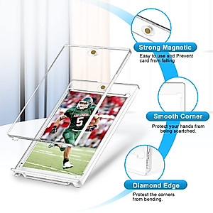 23 Pack - Magnetic Card Holder, 35PT Magnetic Trading Card Holder, Baseball Card Holder, Hard Acrylic Card Cases, Card Protector for Game Baseball Sports Card, Fit for Standard Card