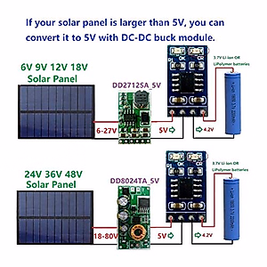 1A 4.2V 3.7V 18650 LiPo Li-ion Lithium Battery Charger MPPT Solar Controller Module Lithium Battery Solar Module(Without Pin)