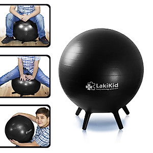 Balance Ball Chairs for Kids: LakiKid Flexible Seating Classroom Furniture- Stability Ball Chairs with Legs, Exercise Ball Chair, Yoga Ball Chair, Ideal Alternative Seating for Students (18"/45 CM)