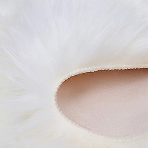 wxnzsl Faux Fur Rug 2x3 White Fluffy Shaggy Rug,Soft Faux Sheepskin Rug Furry Rug for Bedroom Living Room