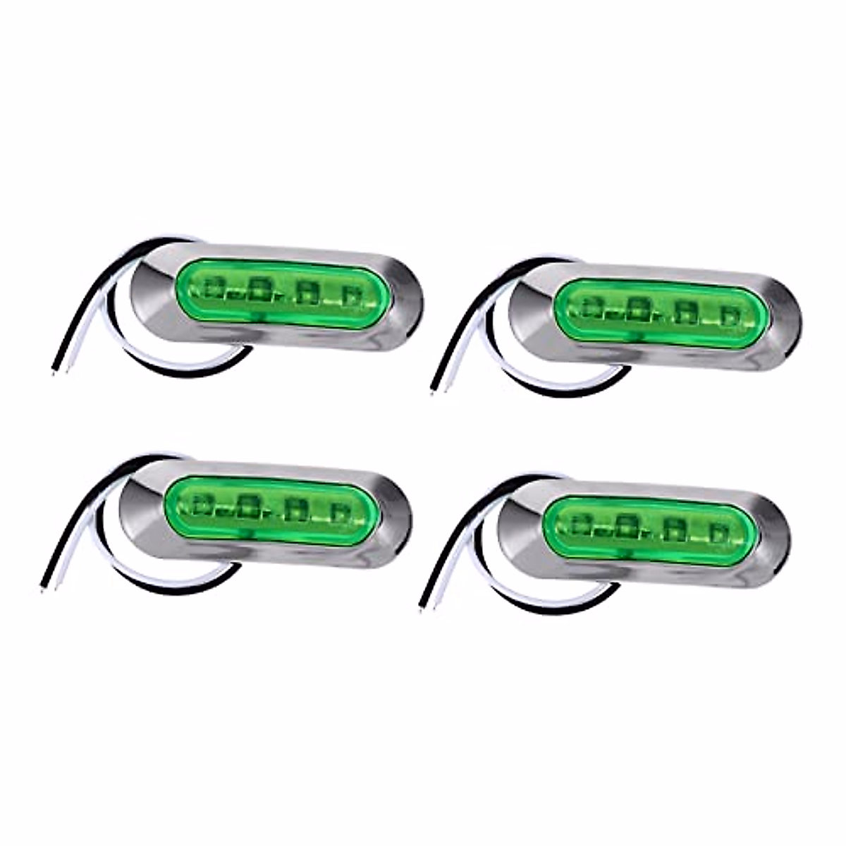 Milisten Lights 4pcs Boat Truck Light Directional Lamp Trailer Kit Signal Green Turn Signal Abs Warning Light Truck Side Light
