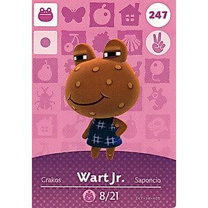 Nintendo Animal Crossing Happy Home Designer Amiibo Card Wart Jr. 247/300 USA Version