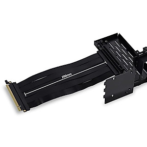 LIANLI O11DE-1X Vertical Graphics Card Holder for O11 Dynamic EVO Black, PCI-E 4.0 Riser Cable Included - O11DE-1X
