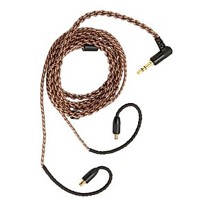 Earphone Replacement Cable, Rustproof Headphone Sound Cable Prevent Stethoscope Effect Oxygen Free Copper Clear for LS400 for CKR100 for LS200 for E40