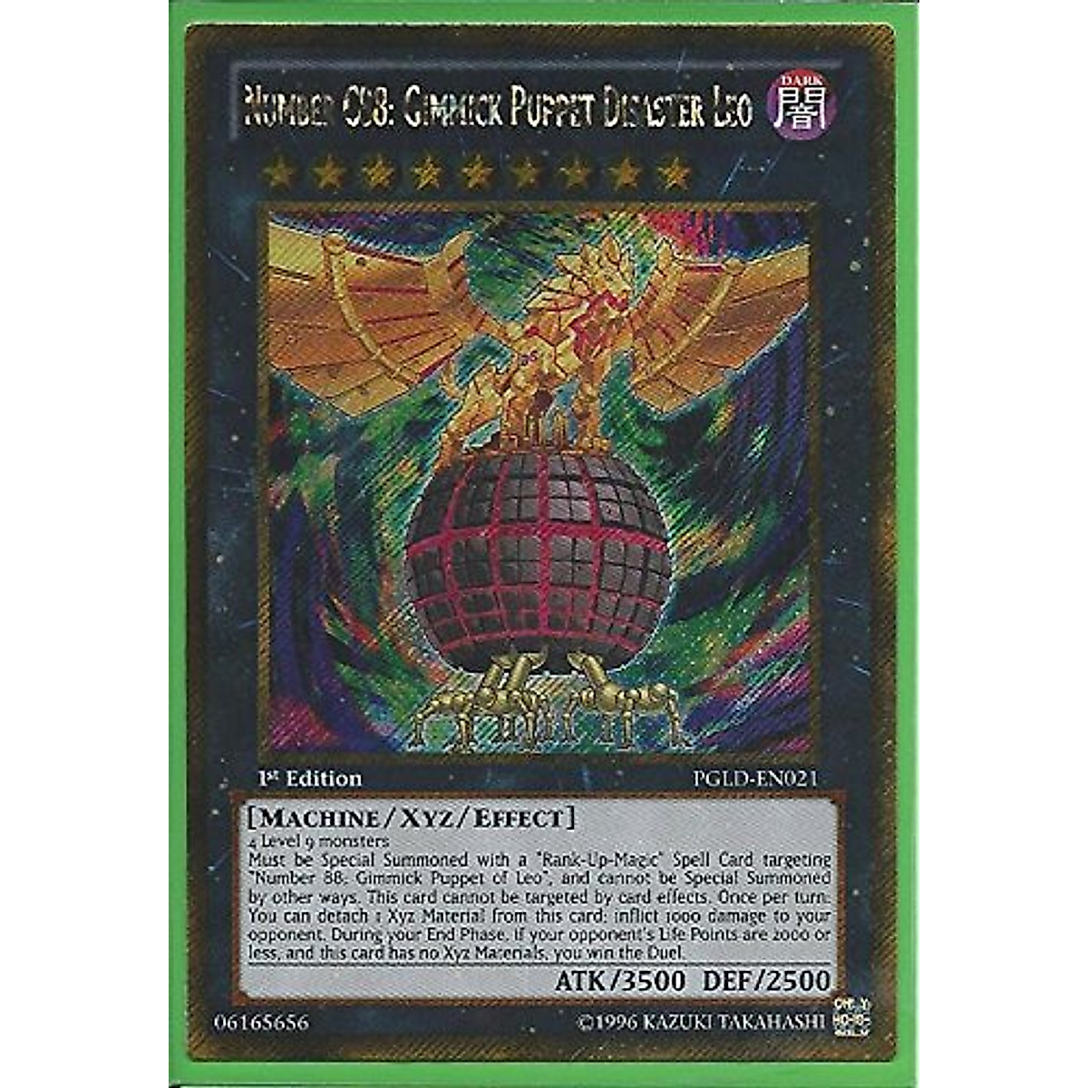 Yugioh PGLD-EN021 Number C88: Gimmick Puppet Disaster Leo Gold Secret Rare Card .HN#GG_634T6344 G134548TY53411