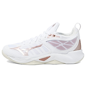 Mizuno Women's Wave Dimension Volleyball Shoe, White-Rose Gold, 8.5