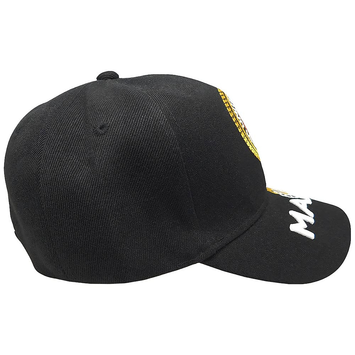 Trade Winds USMC Marines Seal 3-D Emblem EGA Marine Black Acrylic Adjustable Embroidered Baseball Hat Cap - Officially Licensed